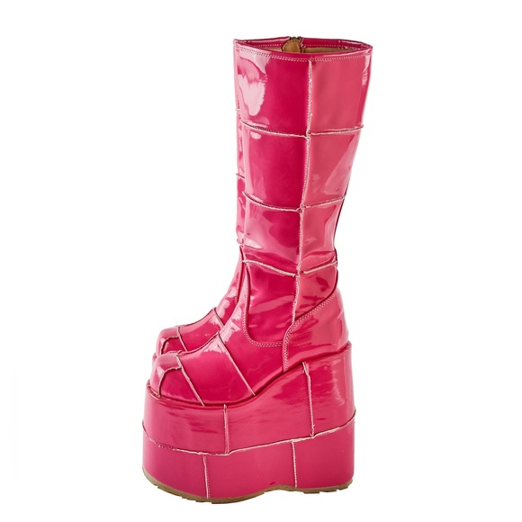 Demonia | Shoes | Demonia Pink Stack Platform Boots | Poshmark